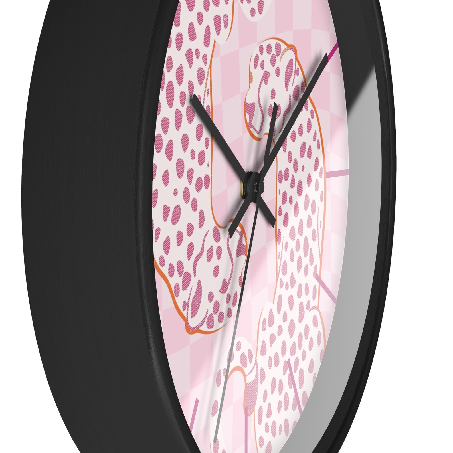 Trendy Wall Clock, Preppy Room Decor, Pink Wall Art, Pink Wall Clock ...