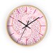 Trendy Wall Clock, Preppy Room Decor, Pink Wall Art, Pink Wall Clock ...