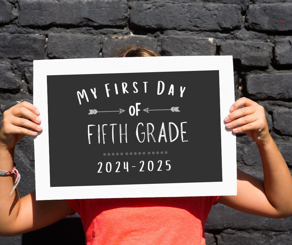 First Day of School 5th Grade Printable Photo Sign Instant Download ...