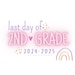 First Day of School 2nd Grade Rainbow | Printable | Instant Download ...