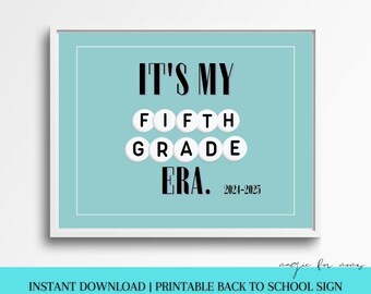 1st Day of School ERAS Printable Photo Prop Sign | Swiftie Bracelets ...