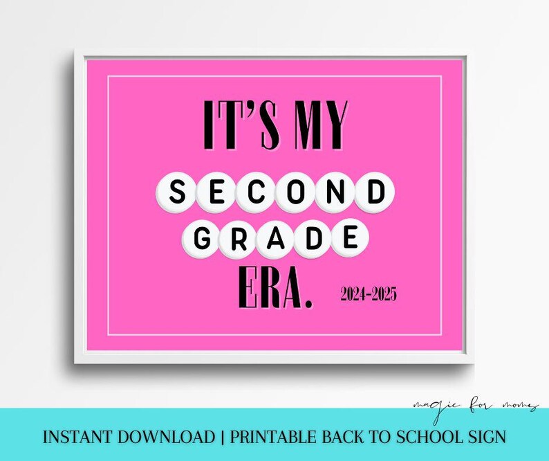 1st Day of School ERAS Printable Photo Prop Sign | Swiftie Bracelets ...