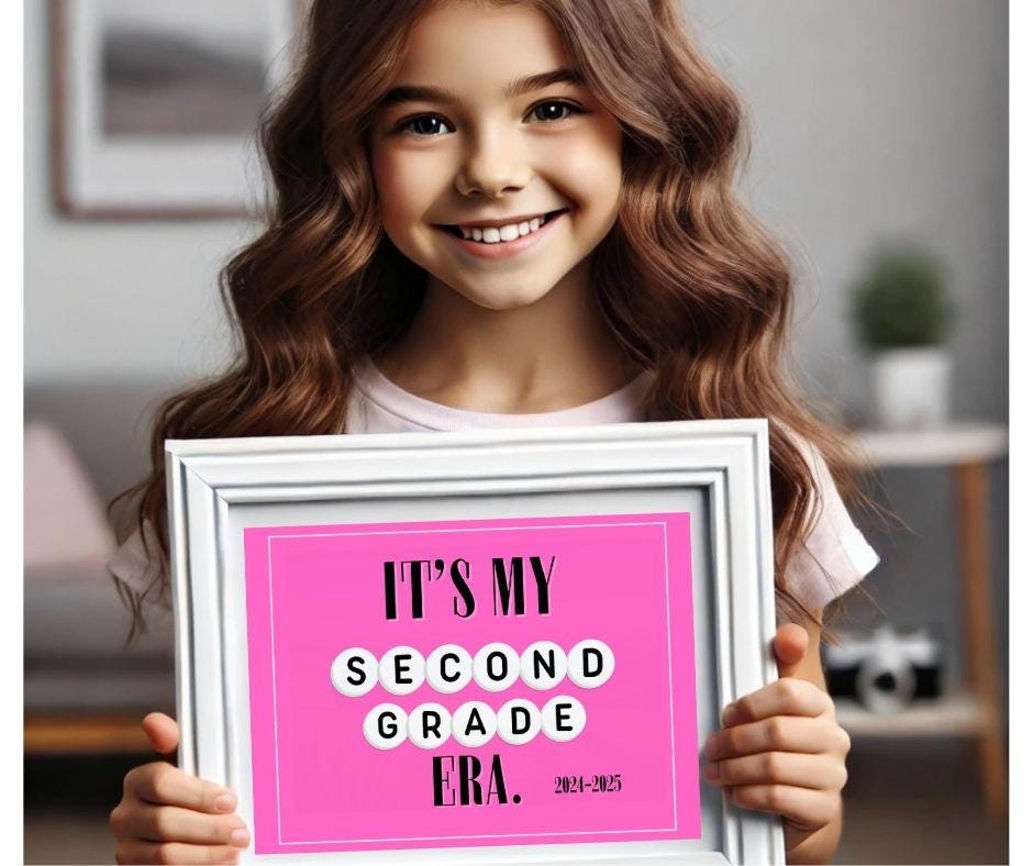 1st Day of School ERAS Printable Photo Prop Sign | Swiftie Bracelets ...