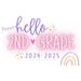First Day of School 2nd Grade Rainbow | Printable | Instant Download ...