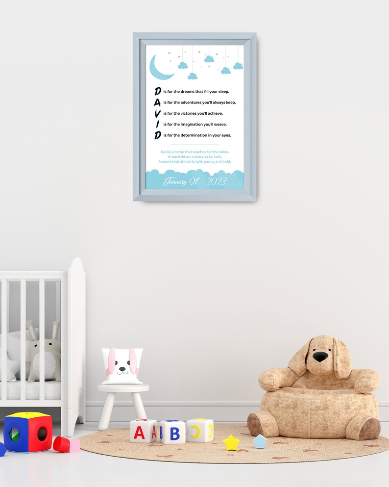 Custom Poem Wall Poster for Bedrooms and Nursery - Etsy