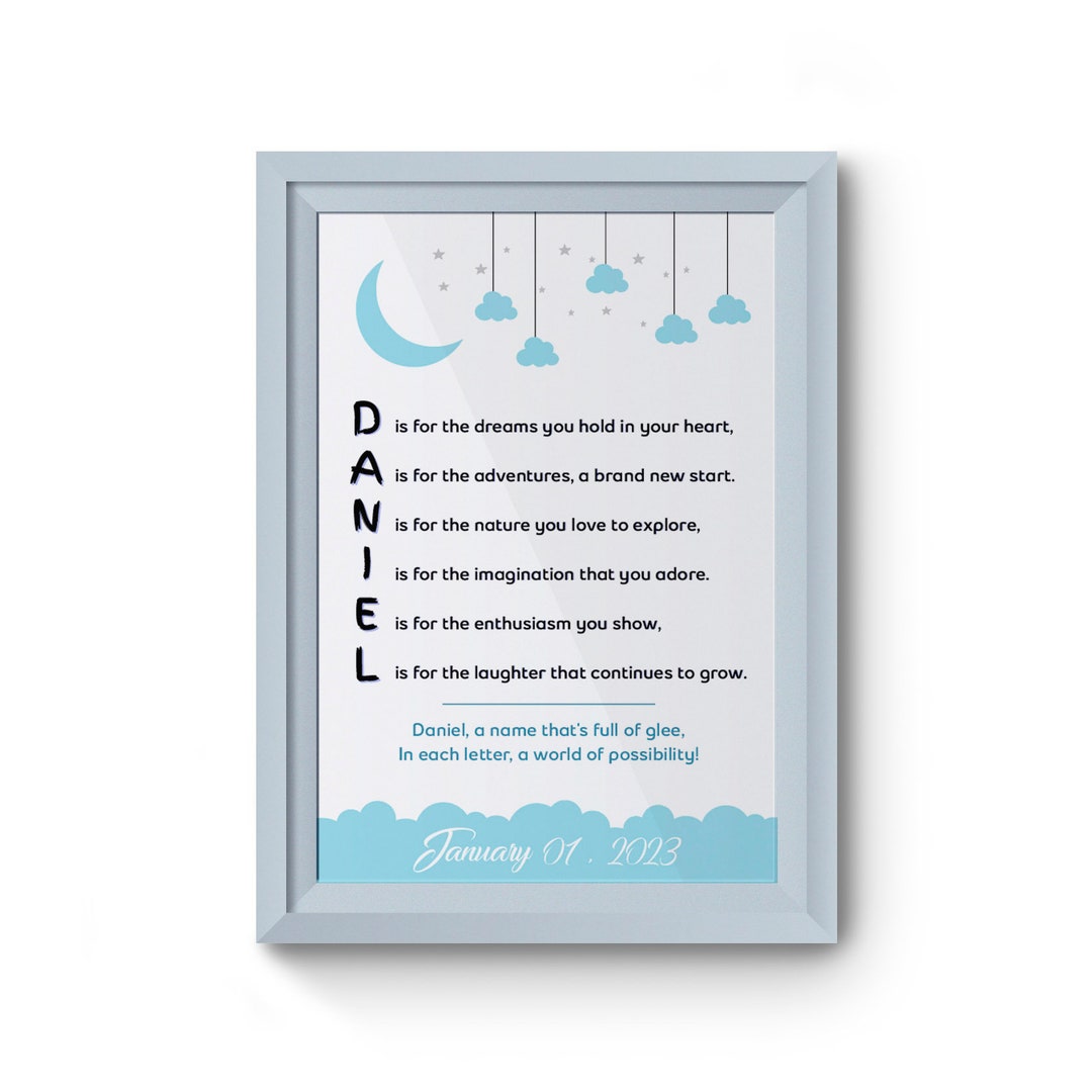 Custom Poem Print Art, Custom Quote Art, Personalized Name Wall Art ...