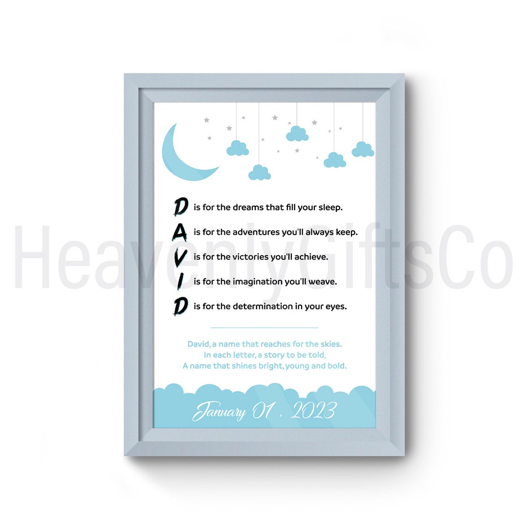 Custom Poem Wall Poster for Bedrooms and Nursery - Etsy