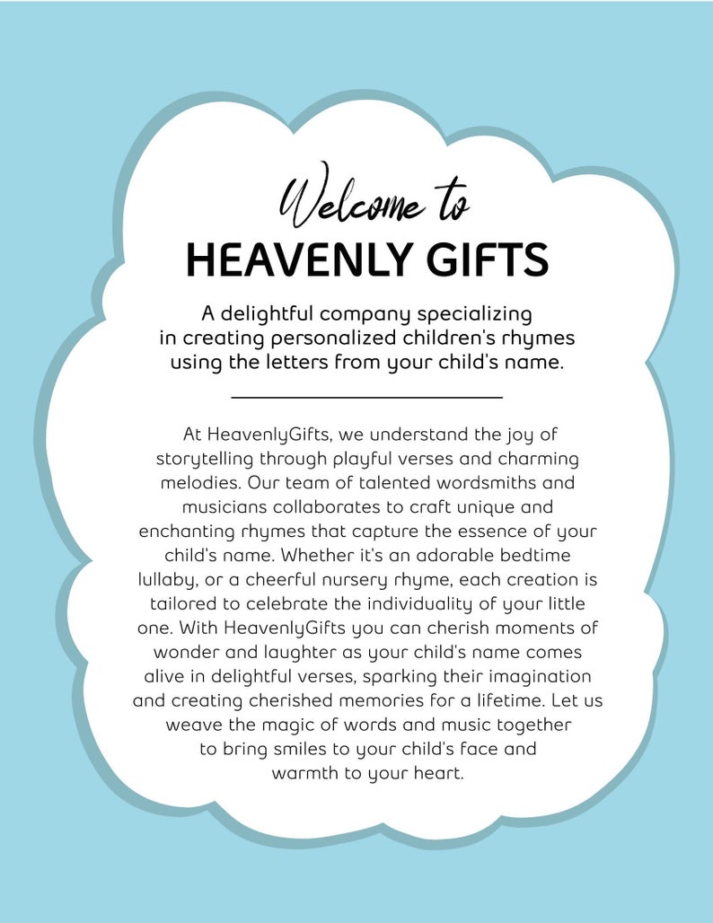 Custom Poem Wall Poster for Bedrooms and Nursery - Etsy