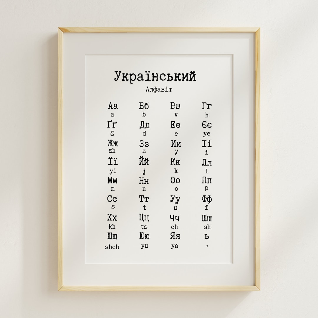 Ukrainian Alphabet Digital Print Download Ukrainian Language Learning ...