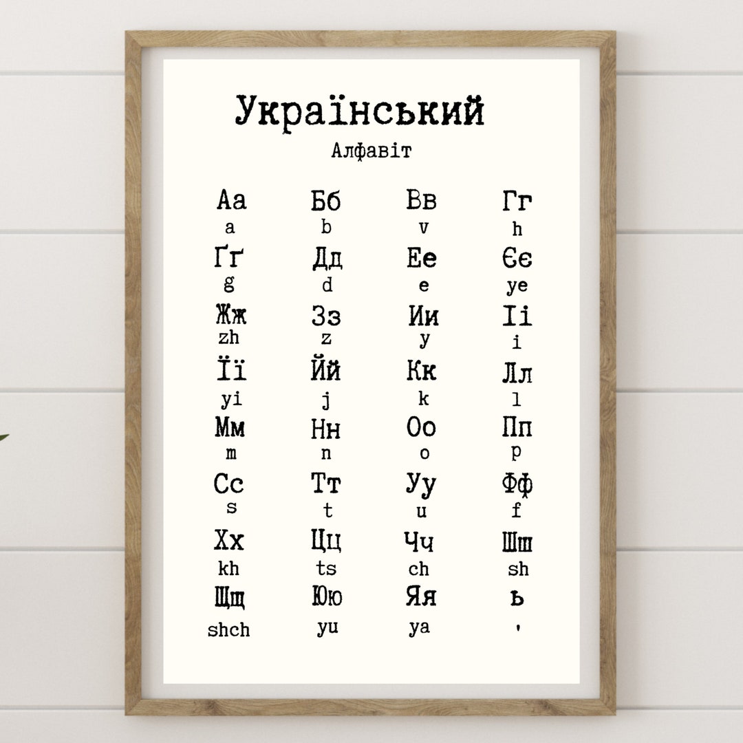 Ukrainian Alphabet Digital Print Download Ukrainian Language - Etsy