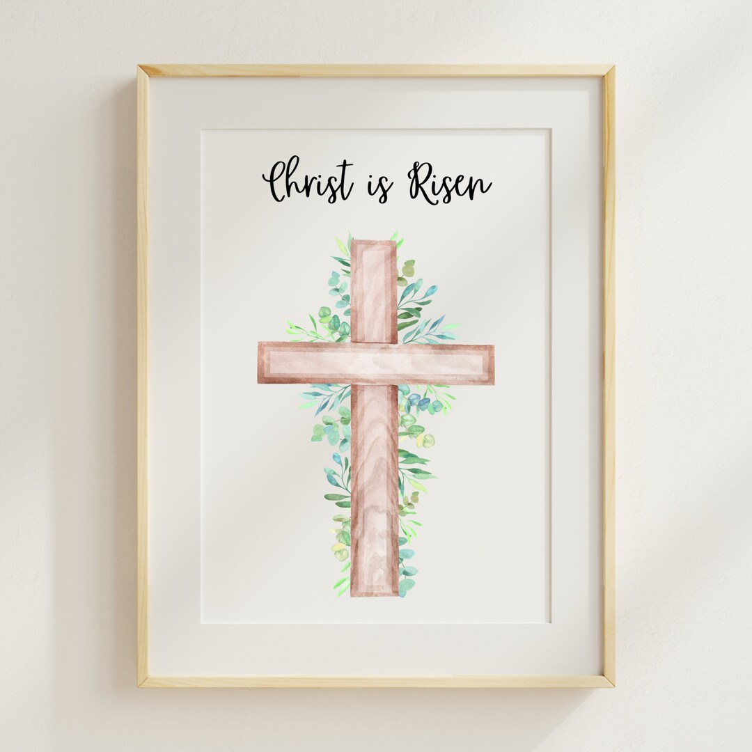 He is Risen Easter Printable Empty Tomb Jesus Art Easter Decorations ...