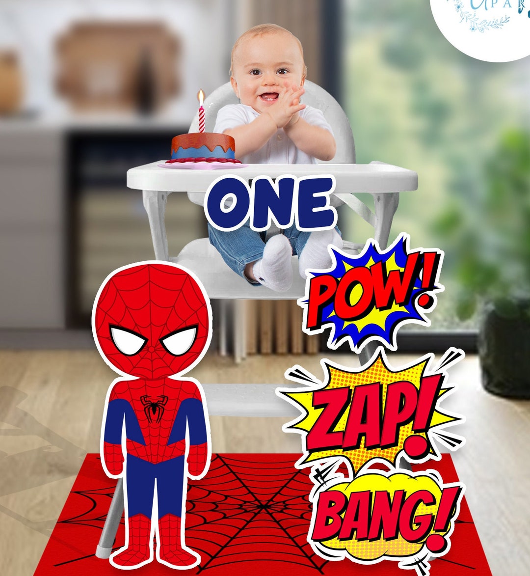 Baby Spider-man Baby Smash Cake Highchair Set Your Friendly - Etsy