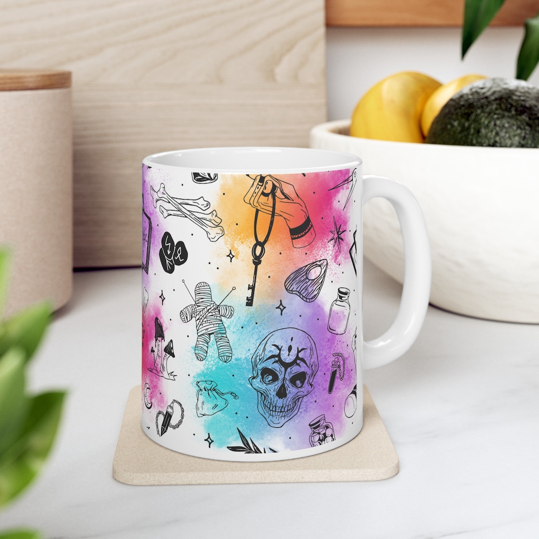 Colorful Witchcraft Mug, Pagan Tea Cup, Goblincore, Woman Gift, Witch ...