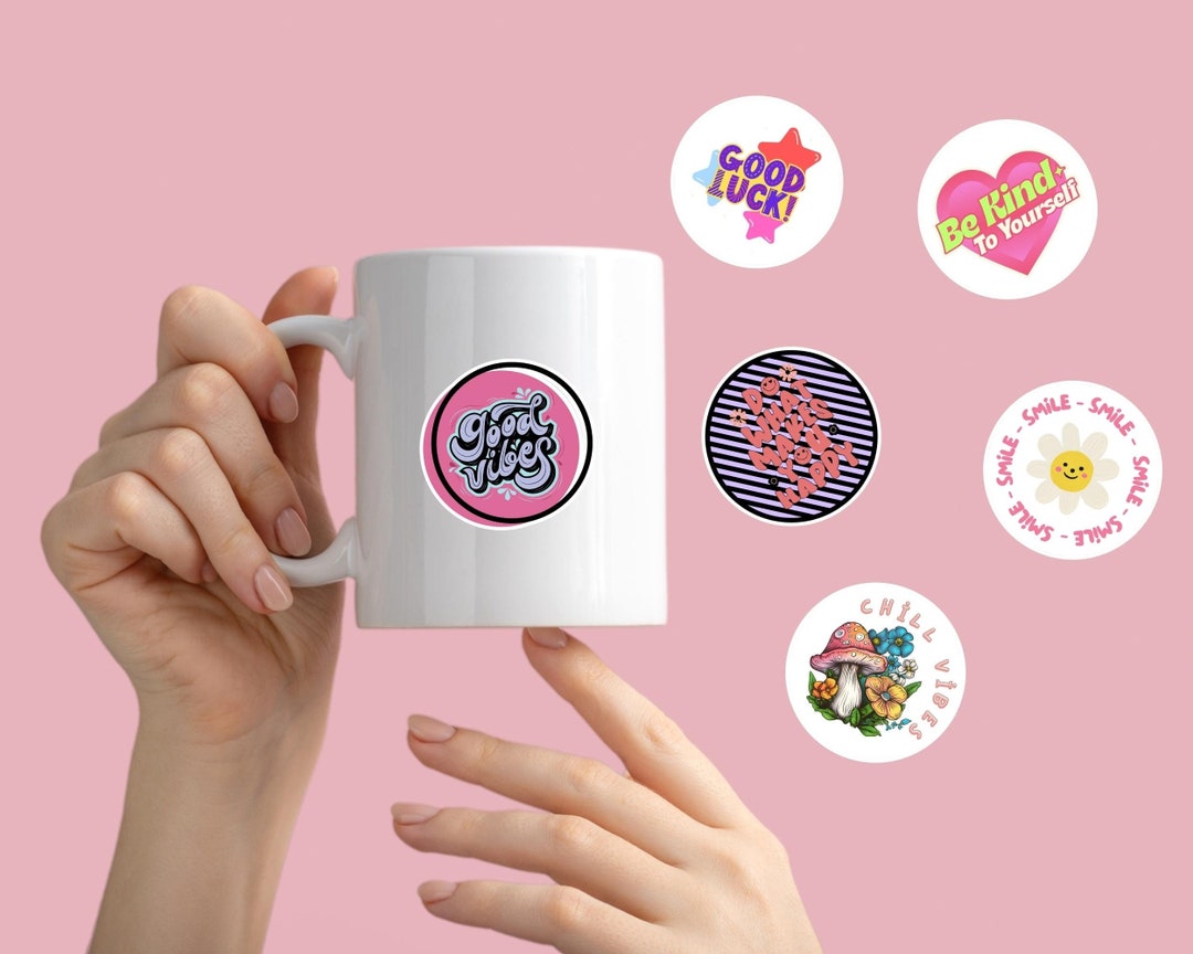 Cute Digital Sticker, 12 Cute Stickers, PNG Stickers, Smile Stickers ...