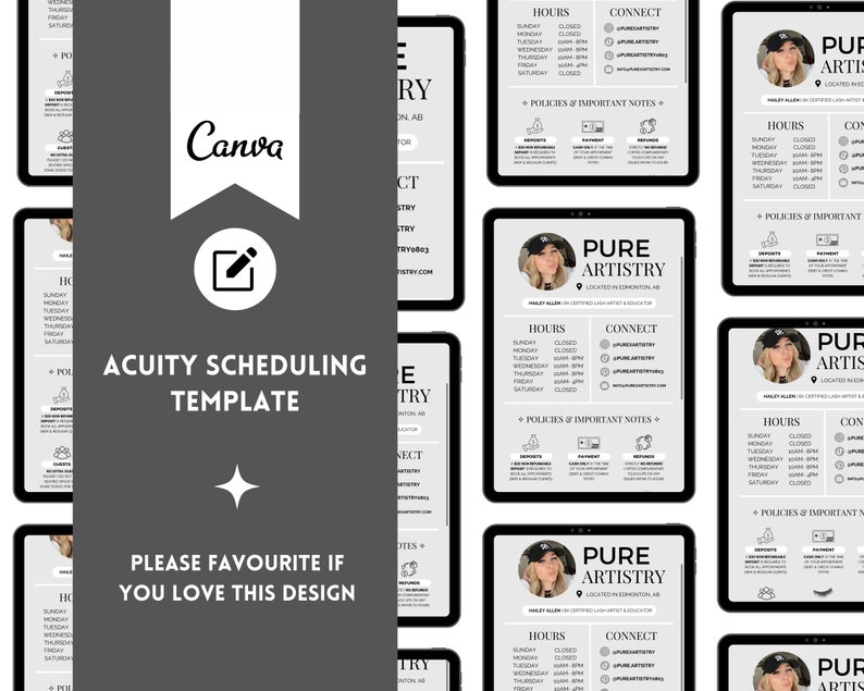 Lash Tech Acuity Scheduling Template Lash Tech Acuity Template , DIY ...