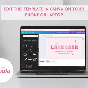 Gift Certificate Diy Lash Cash for Lash Techs, Lash Cash Card, Lash ...