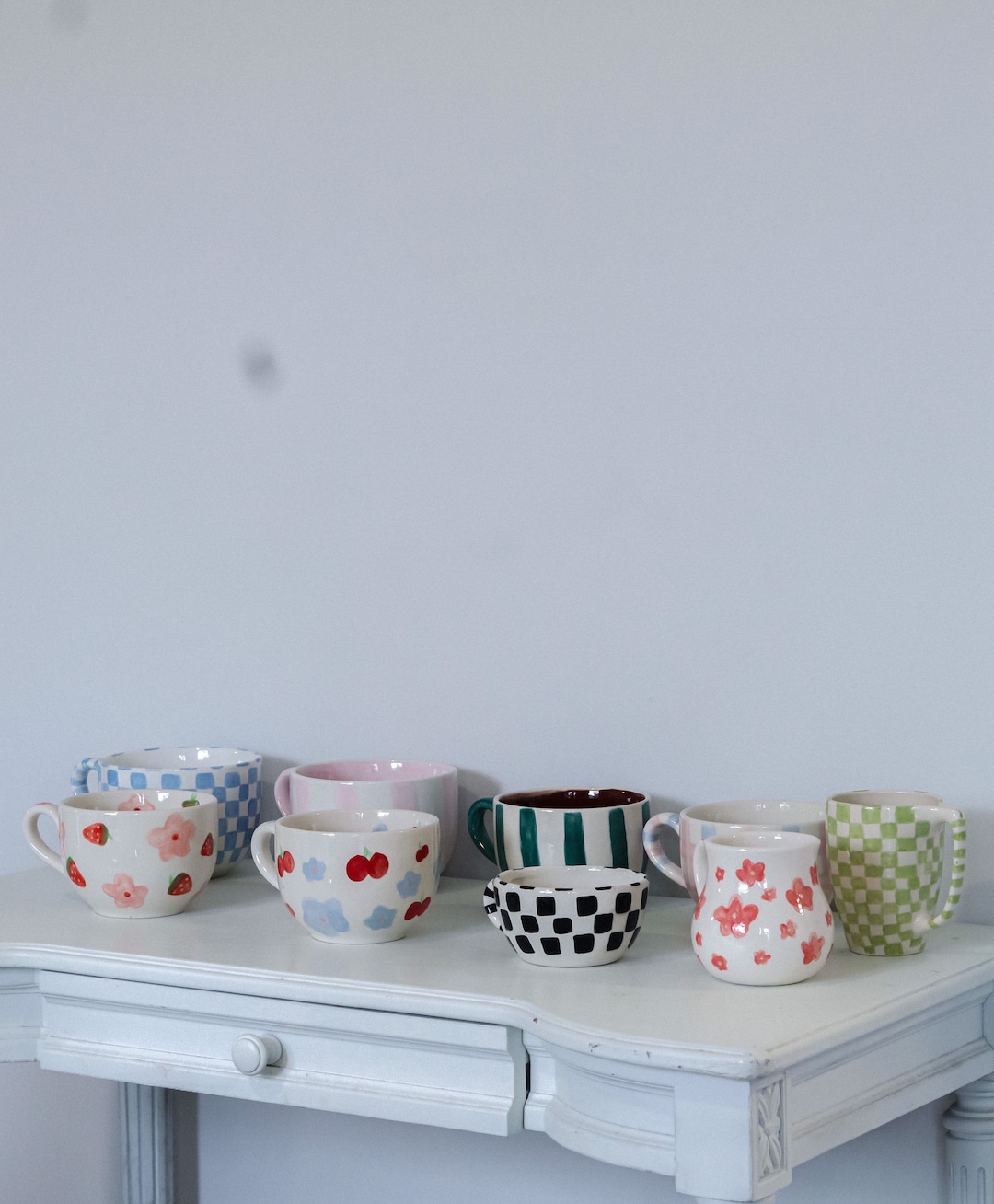 Custom Ceramic Pottery Mugs, Cute Aesthetic Mug, Coffee Clay Mug ...