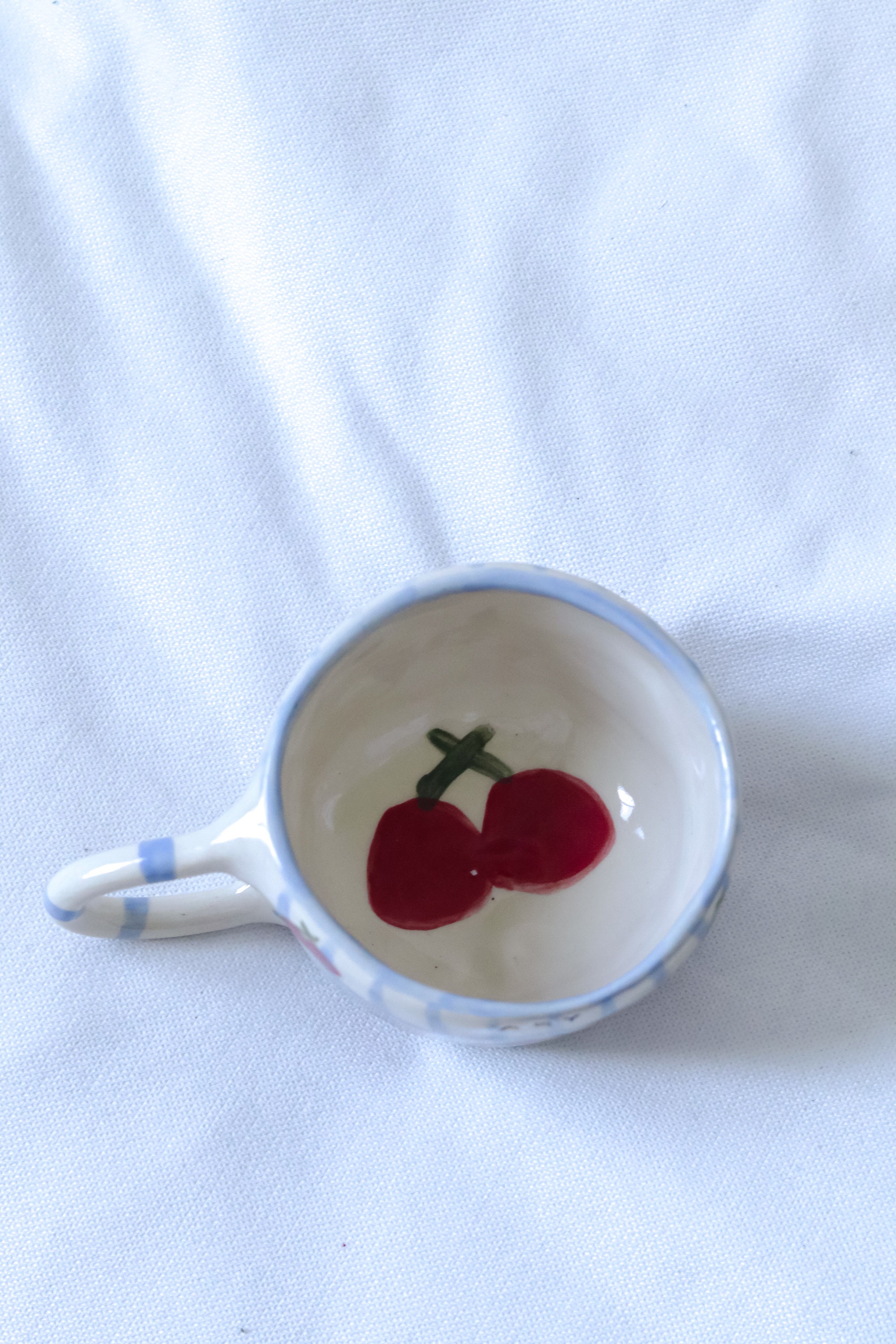 CHERRYFIELDS: Cute Custom Cherry Handmade Mug Aesthetic - Etsy