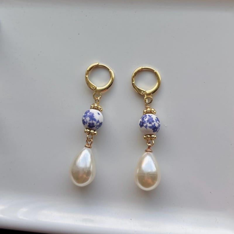 Porcelain Earring Vintage - Etsy