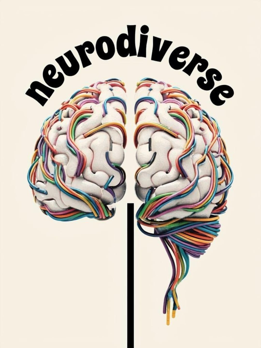 Neurodiverse Brain Poster - Etsy