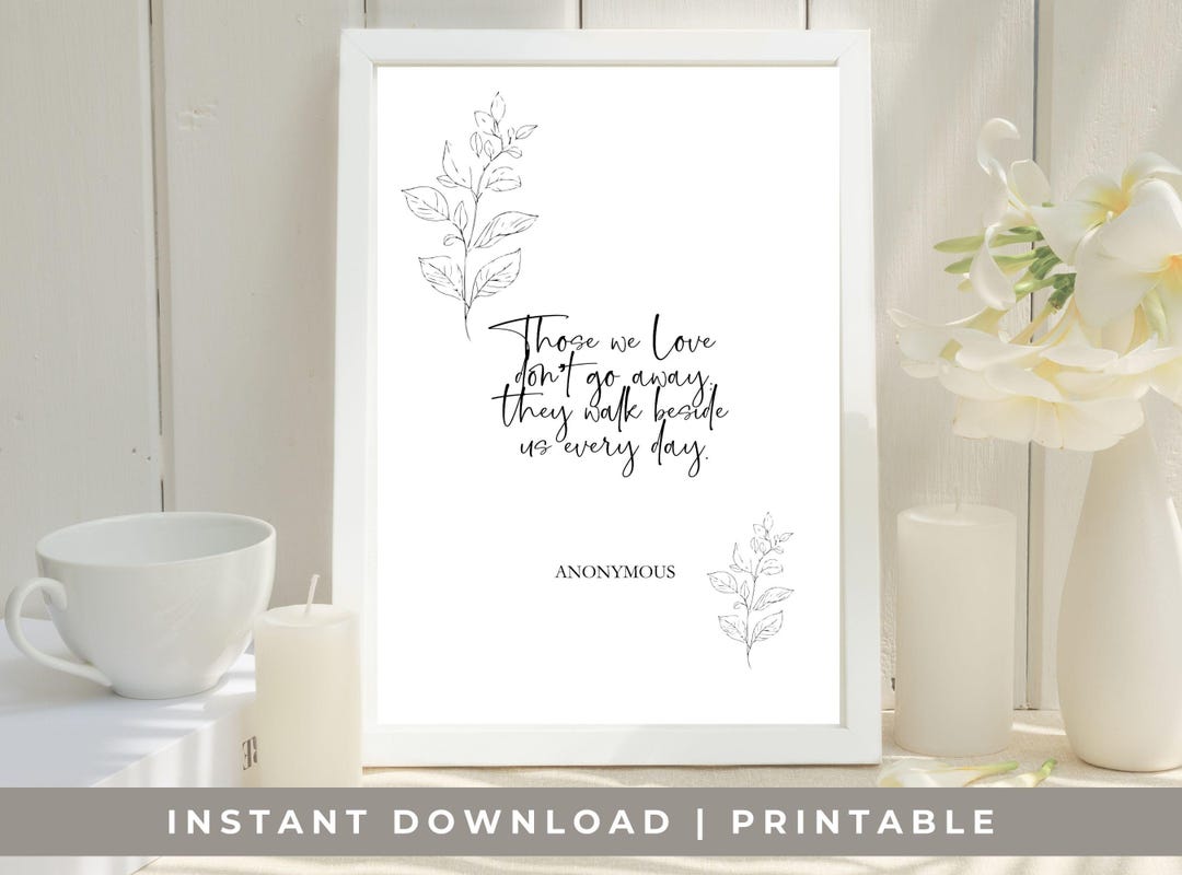 In Loving Memory Digital Printable, Simple Grief Quotes Digital Print ...