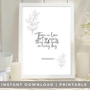 In Loving Memory Digital Printable, Simple Grief Quotes Digital Print ...