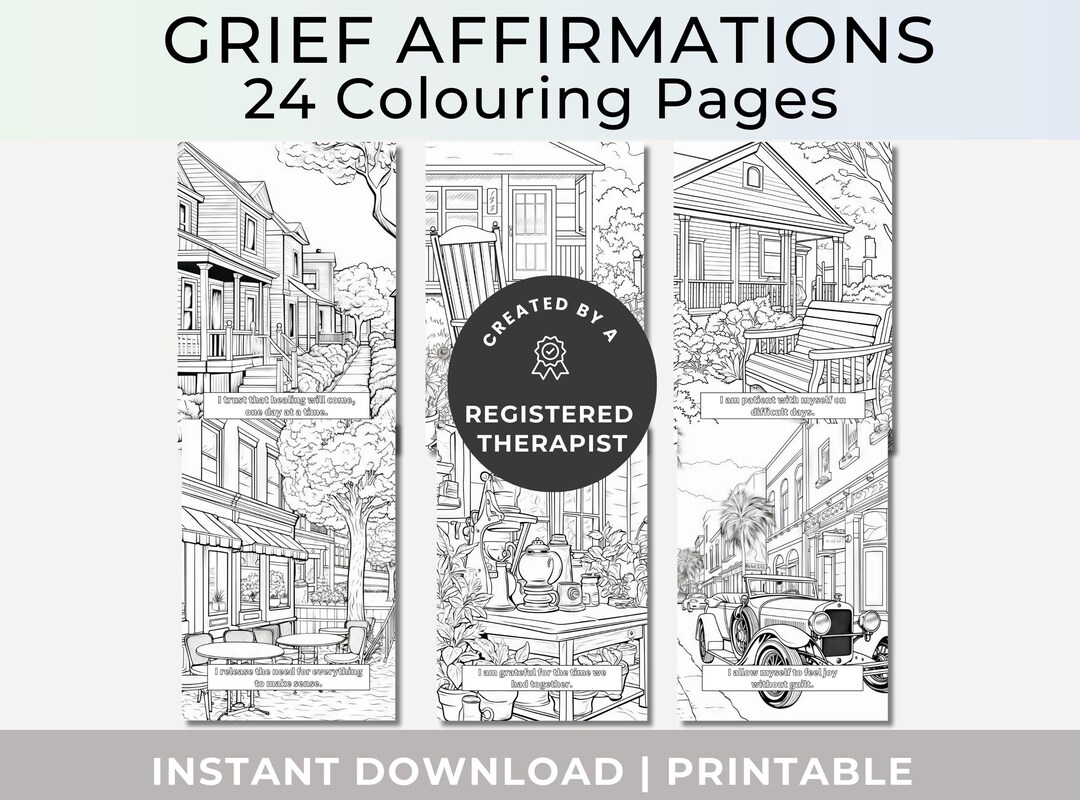 Coloring Pages for Grief, Bereavement Coloring Sheets, Peaceful Scenes ...