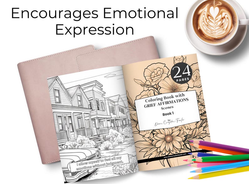 Coloring Pages for Grief, Bereavement Coloring Sheets, Peaceful Scenes ...
