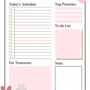 Daily to Do List Printable,instant Download,daily Planner,minial ...