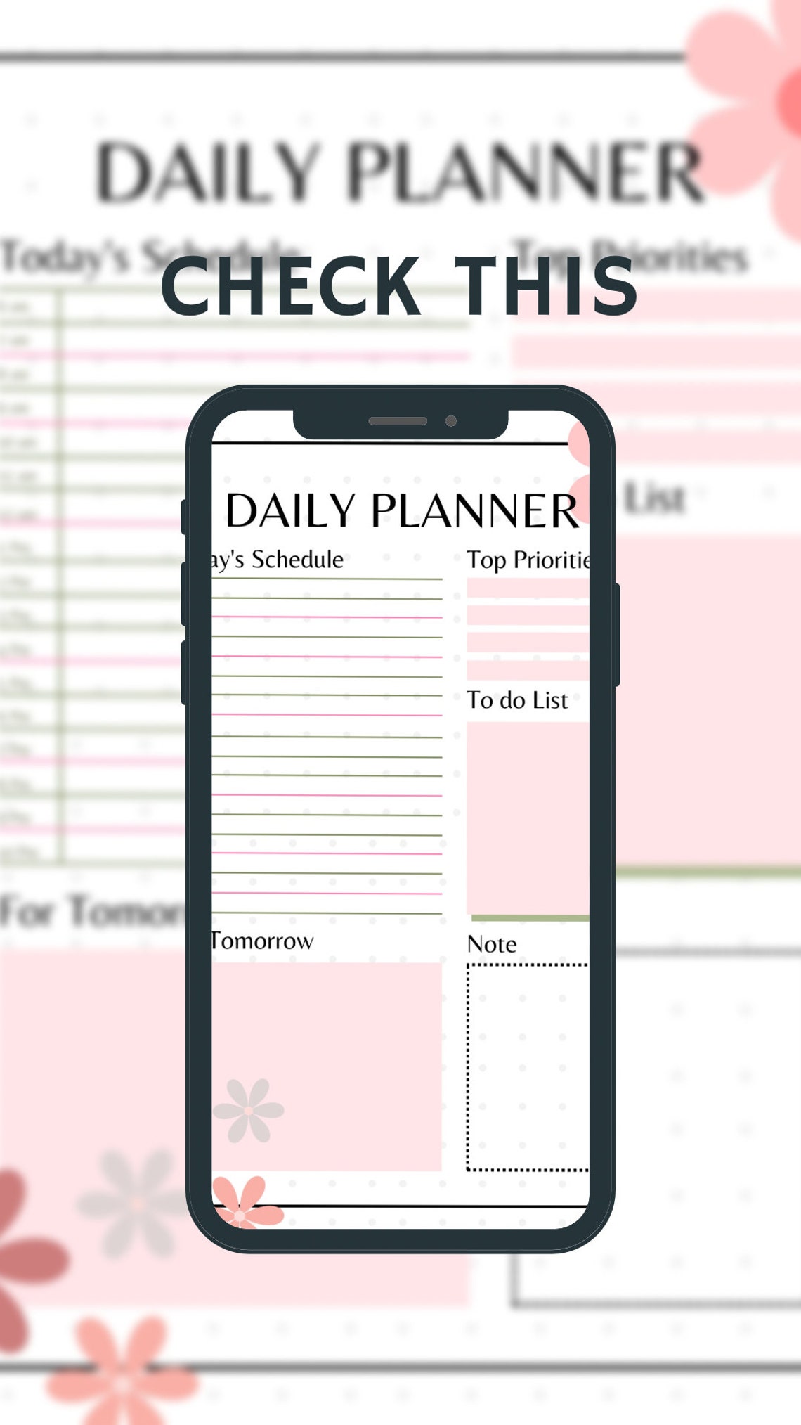 Daily to Do List Printable,instant Download,daily Planner,minial ...