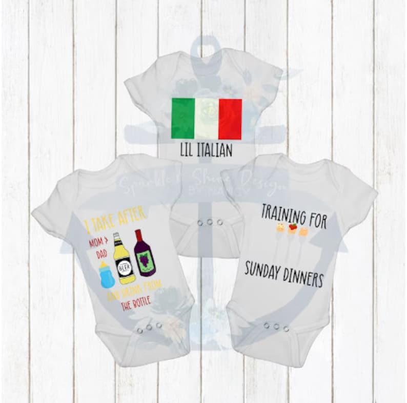 Digital Italian Baby Onesie Graphics Bundle SVG PNG Sublimation - Etsy