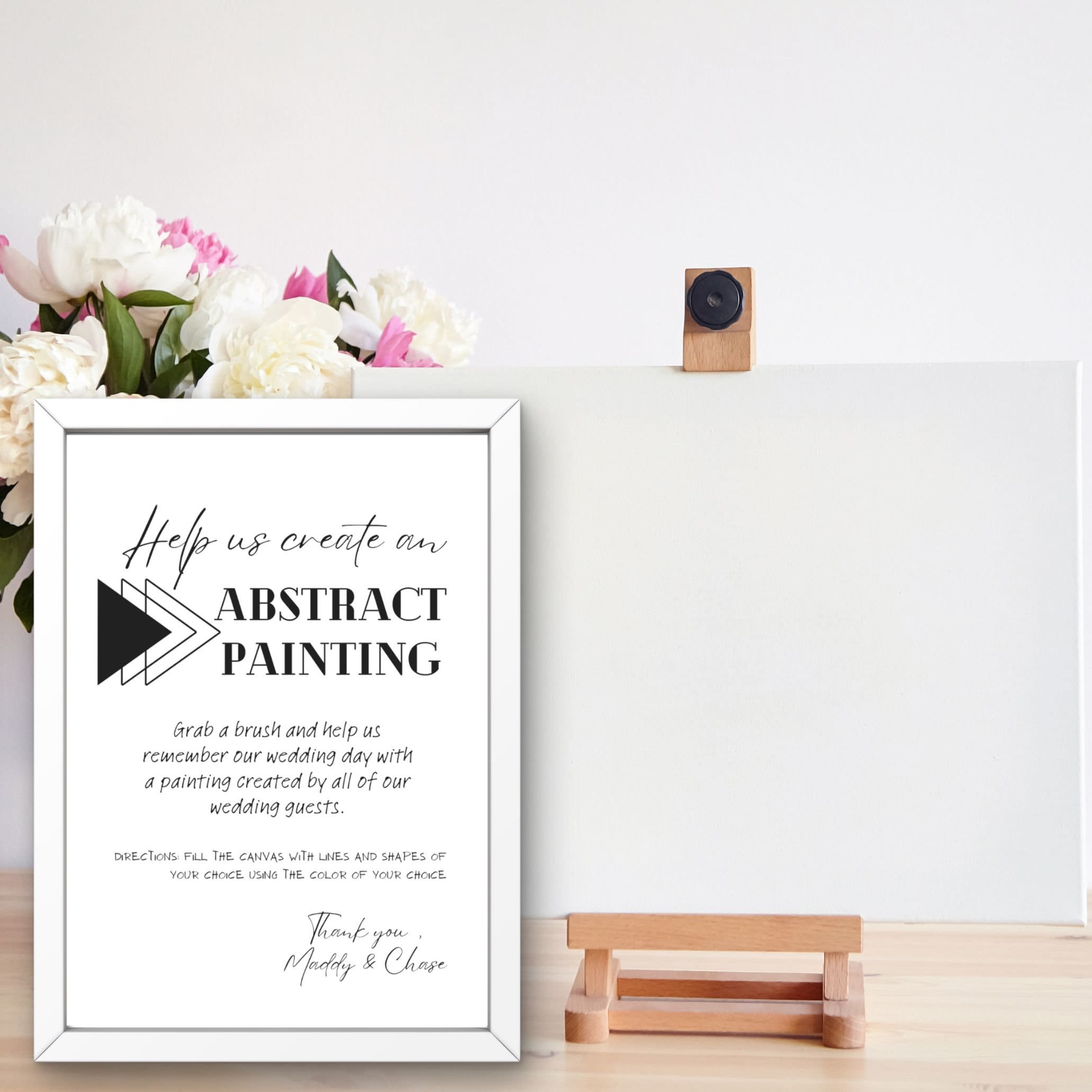 Abstract Painting Guest Book Sign, Help Us Create an Abstract Painting ...