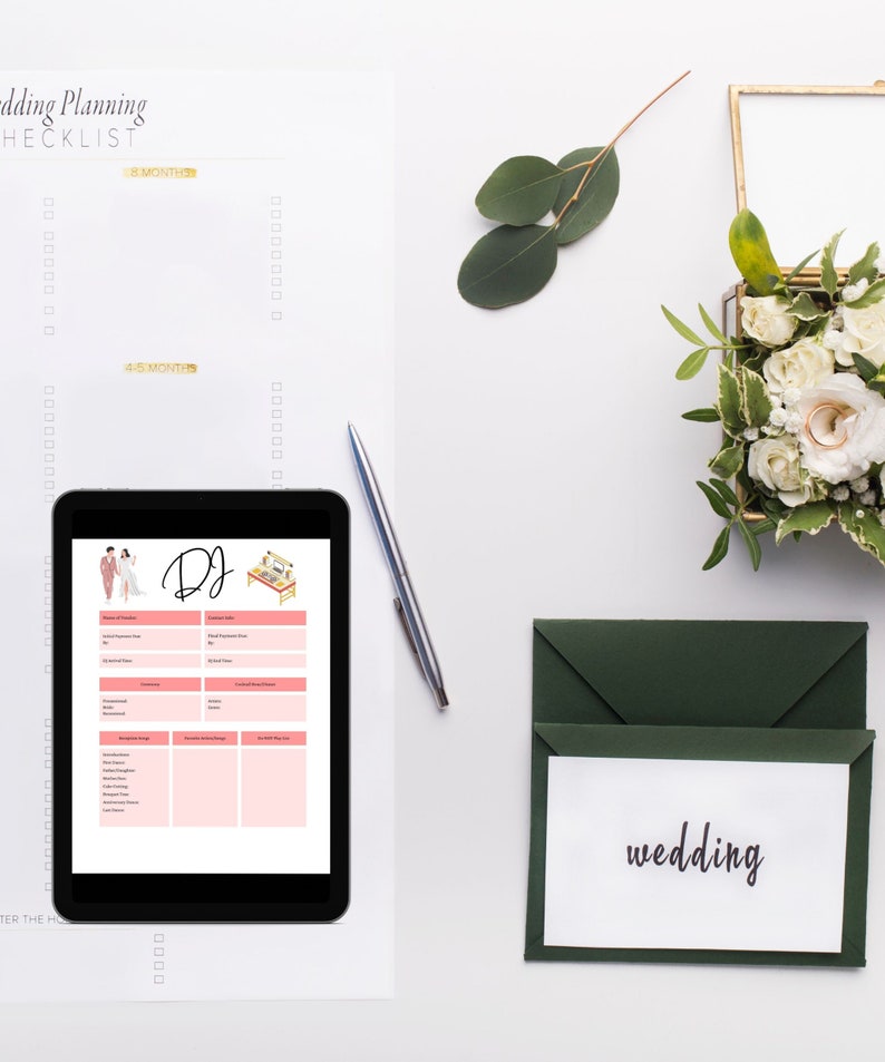 Wedding Planning Vendor Pages: Editable Template (instant Download) - Etsy