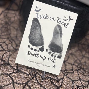 Baby’s First Halloween Footprint Craft - “trick or Treat, Smell My Feet ...