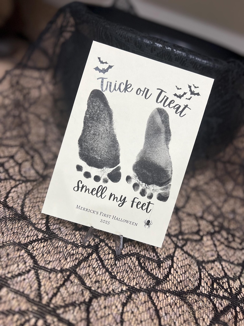 Baby’s First Halloween Footprint Craft - “trick or Treat, Smell My Feet ...
