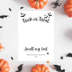 Baby’s First Halloween Footprint Craft - “trick or Treat, Smell My Feet ...