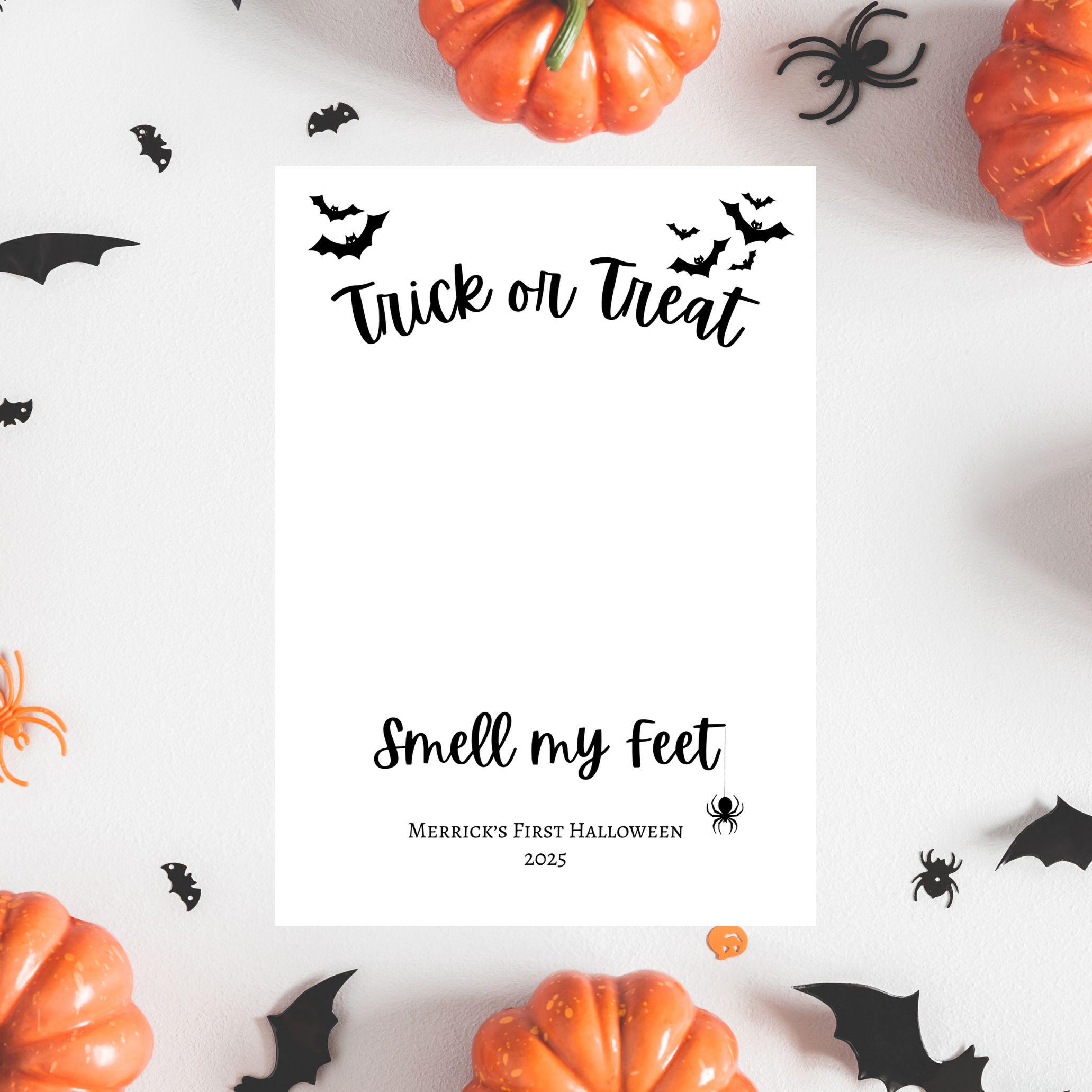 Baby’s First Halloween Footprint Craft - “trick or Treat, Smell My Feet ...