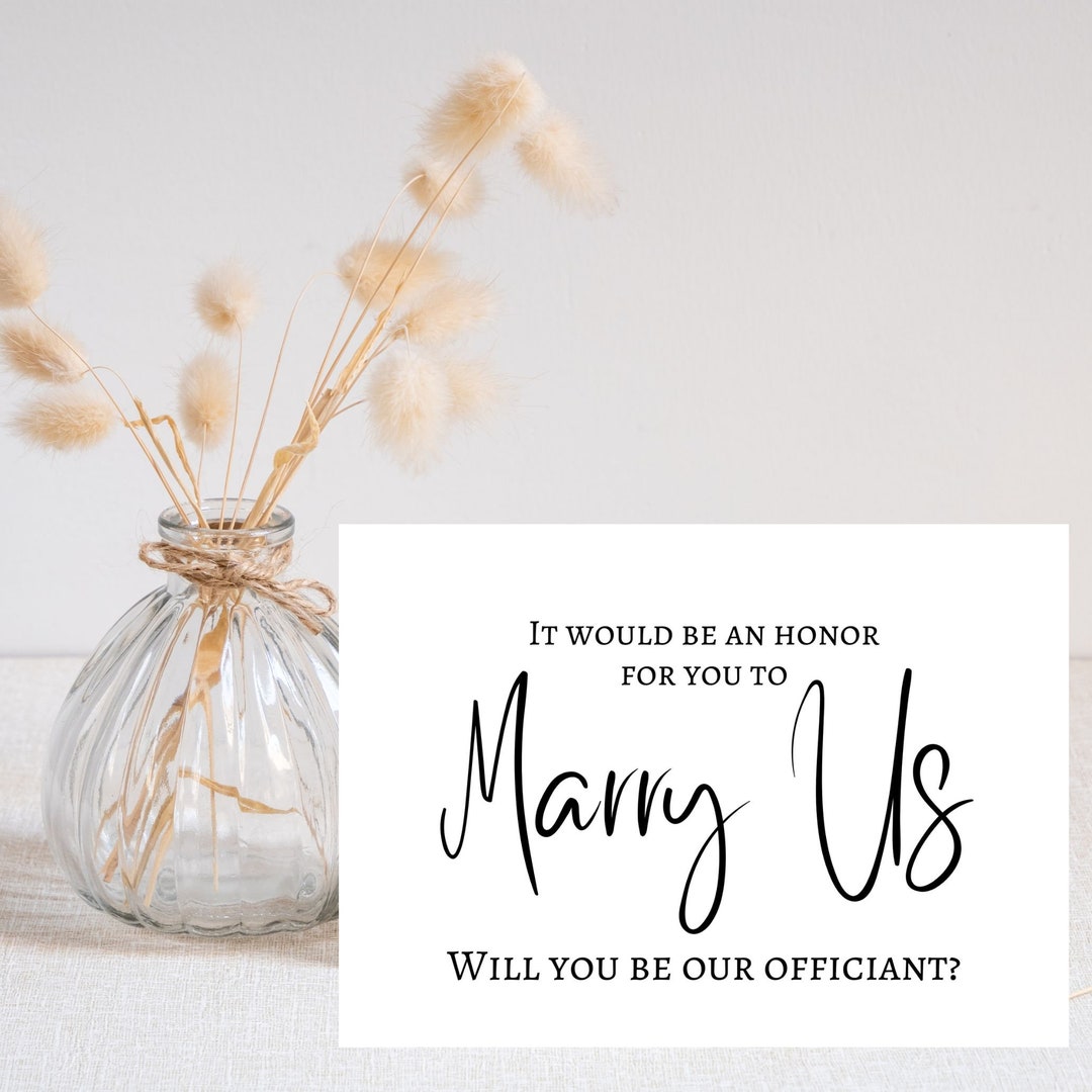 Officiant Proposal Card, Wedding Officiant Proposal, Will You Be Our ...