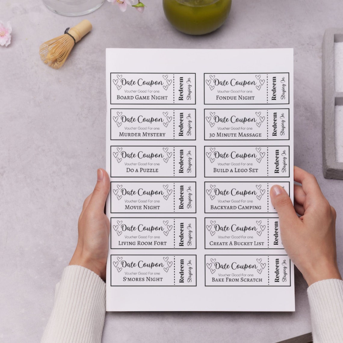 Date Night Coupons: 36 Editable and Printable Date Ideas (instant ...