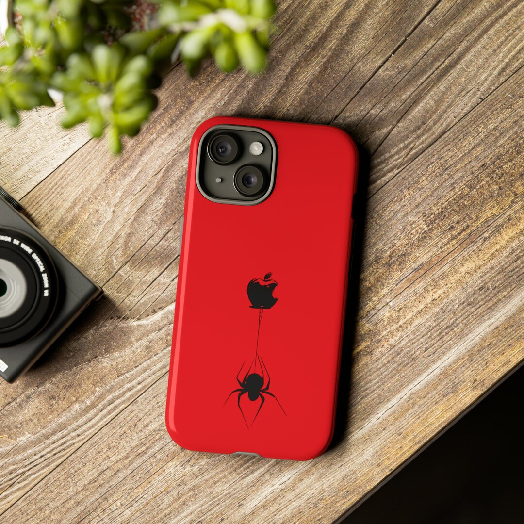 Unique Spider-man Design Red iPhone Case With Apple Logo : Phone Cases ...