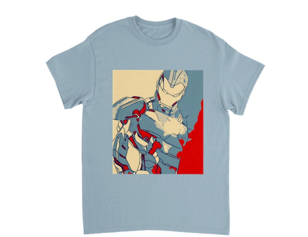 Men’s Light Blue Iron Man T- Shirt - Etsy