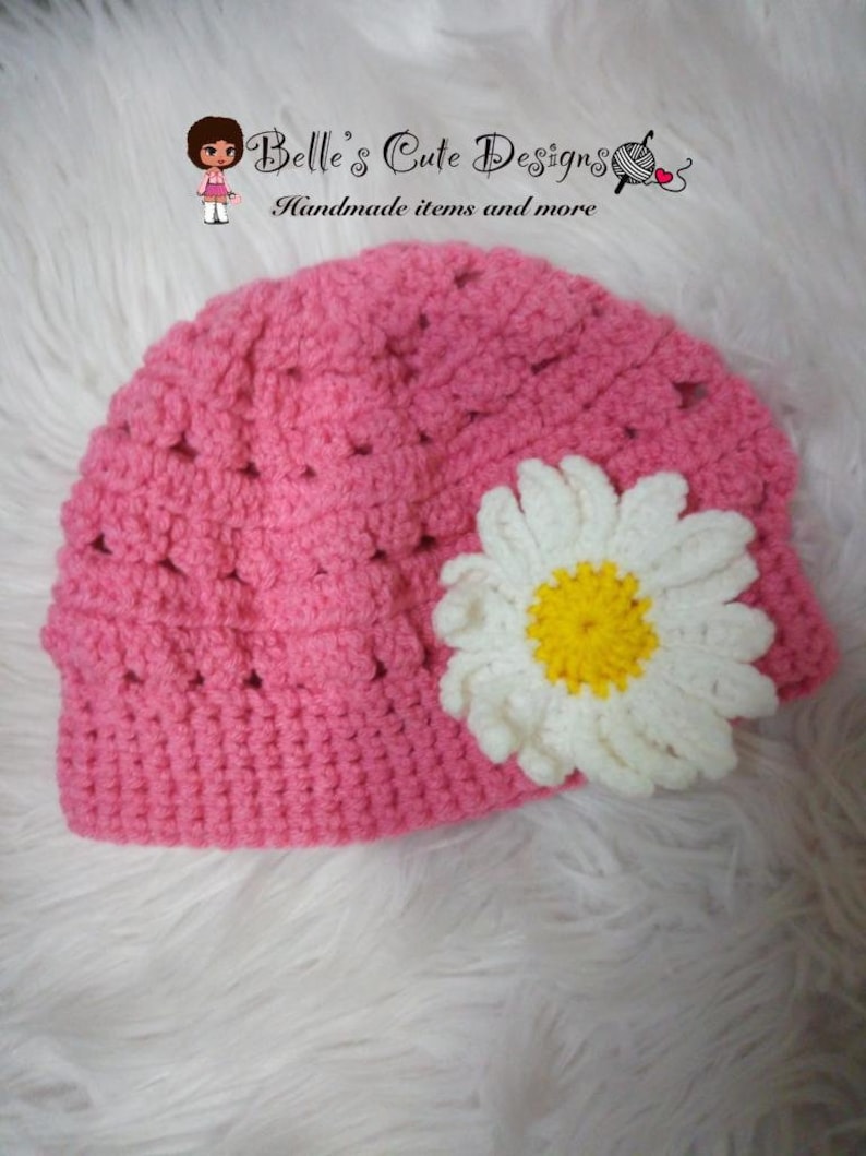 Daisy Flower Hat/crochet - Etsy
