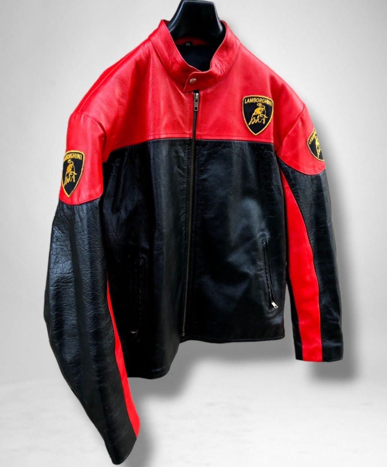 Lamborghini Vintage Leather Jacket Racing Streetwear Biker - Etsy UK