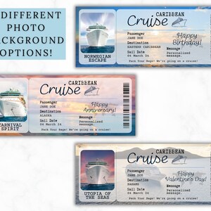 Custom Cruise Ticket Template, Customizable Cruise Boarding Pass ...