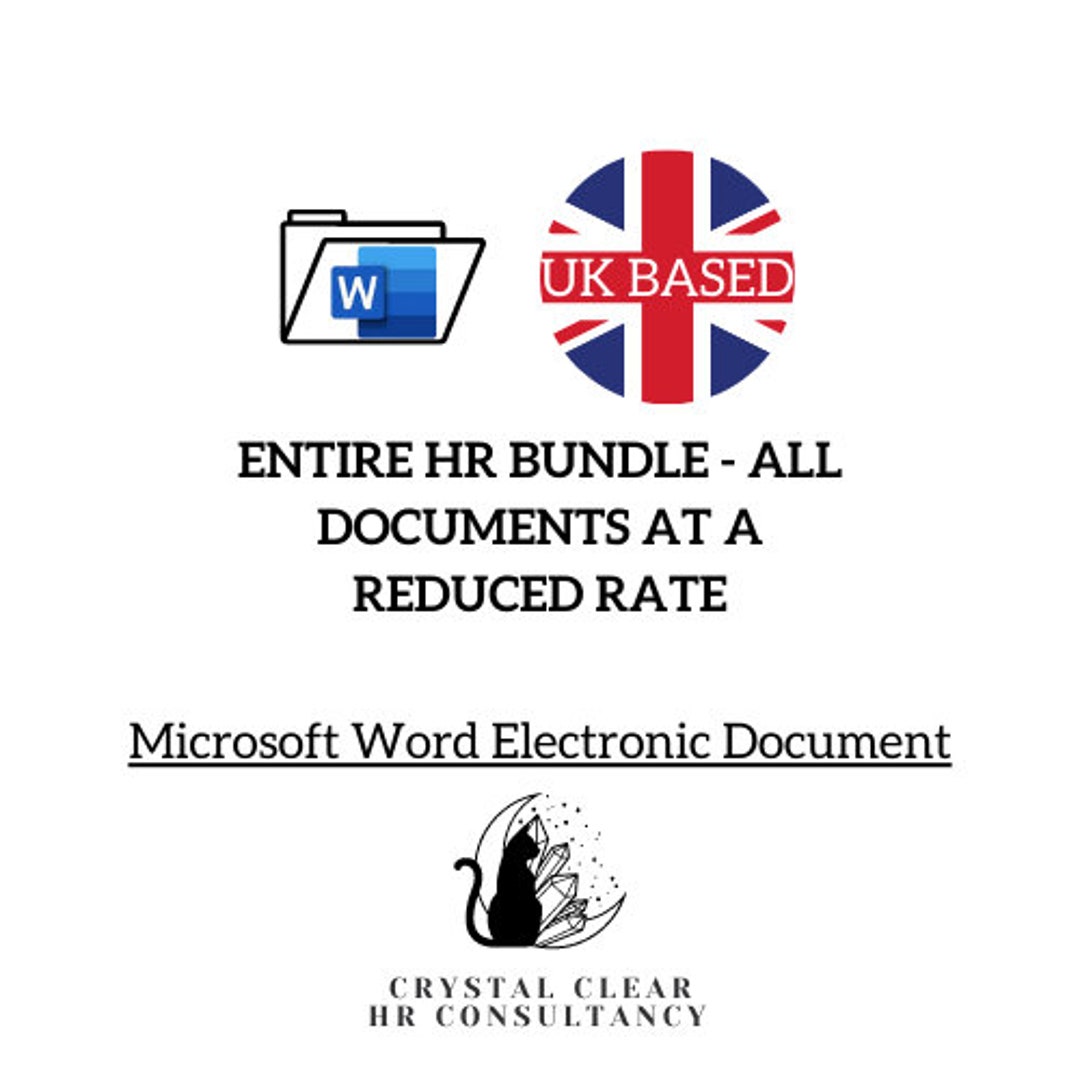 Human Resources Bundle TEMPLATE Human Resources UK Zero Hours - Etsy