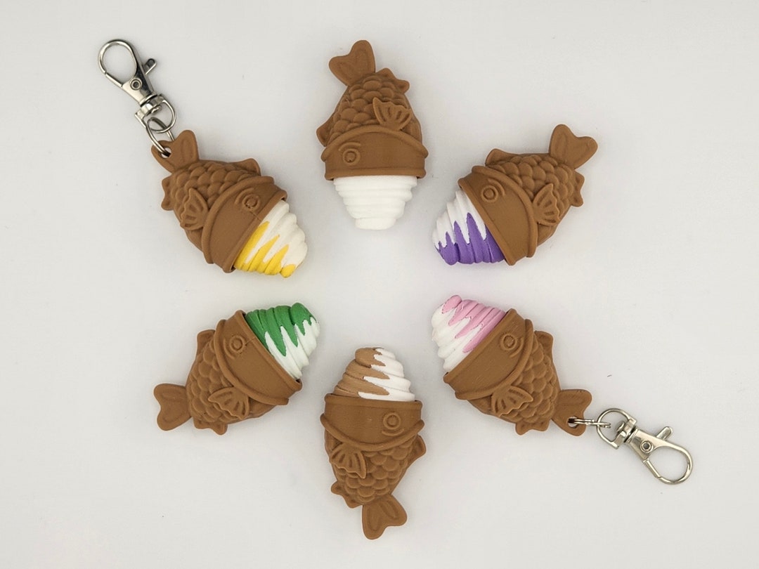 Taiyaki Ice Cream Mechanical Keyboard Fidget Toy: Stress Relief ...