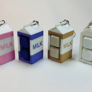Milk Carton Fidget Toy Keychain: Clicky Clacky Mechanical Keyboard - Etsy