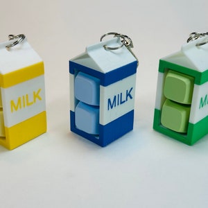 Milk Carton Fidget Toy Keychain: Clicky Clacky Mechanical Keyboard - Etsy