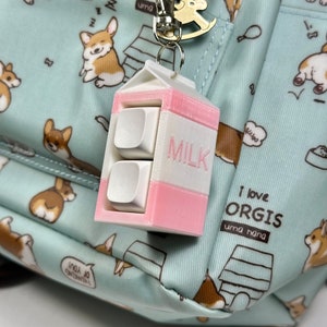 Milk Carton Fidget Toy Keychain: Clicky Clacky Mechanical Keyboard - Etsy