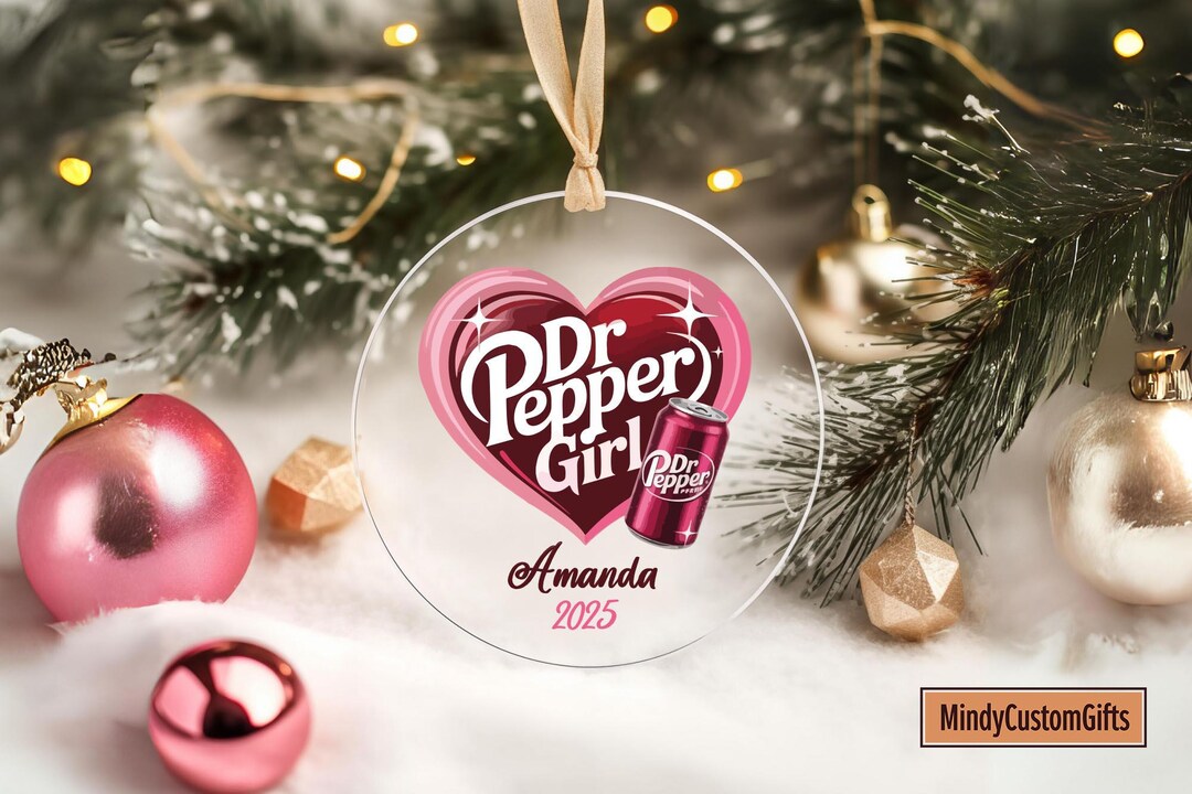 Custom Dr Pepper Girl Ornament, Acrylic Christmas Decor, Soda Lover ...